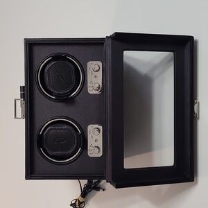 WOLF | Accessories | Wolf Heritage Double Winder With Glass Cover Black ...